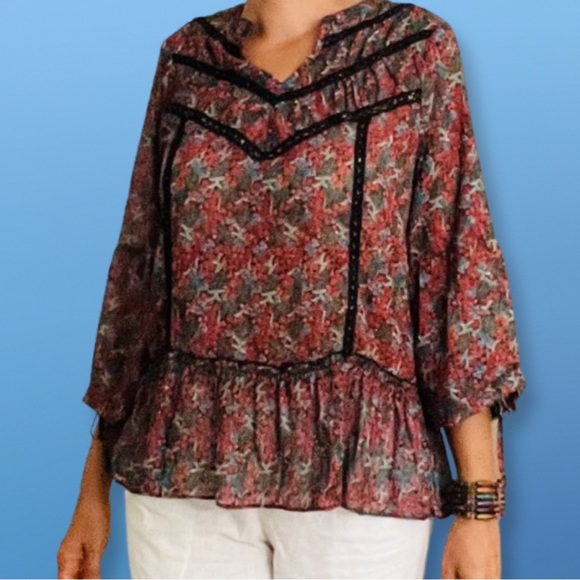 Matilda Jane | Tops | Nwt Matilda Jane Sheer Flower Boho Hippie Relax ...